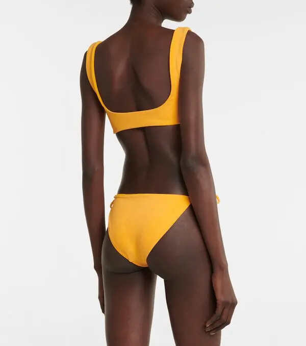 Jade Swim Rounded Edges Bikini Top - Orange