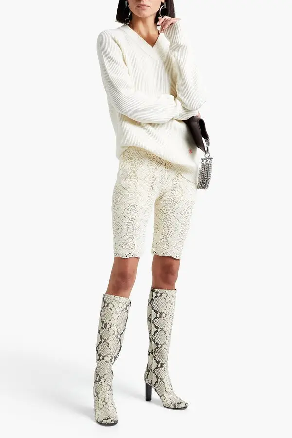 Helmut Lang Crocheted Shorts