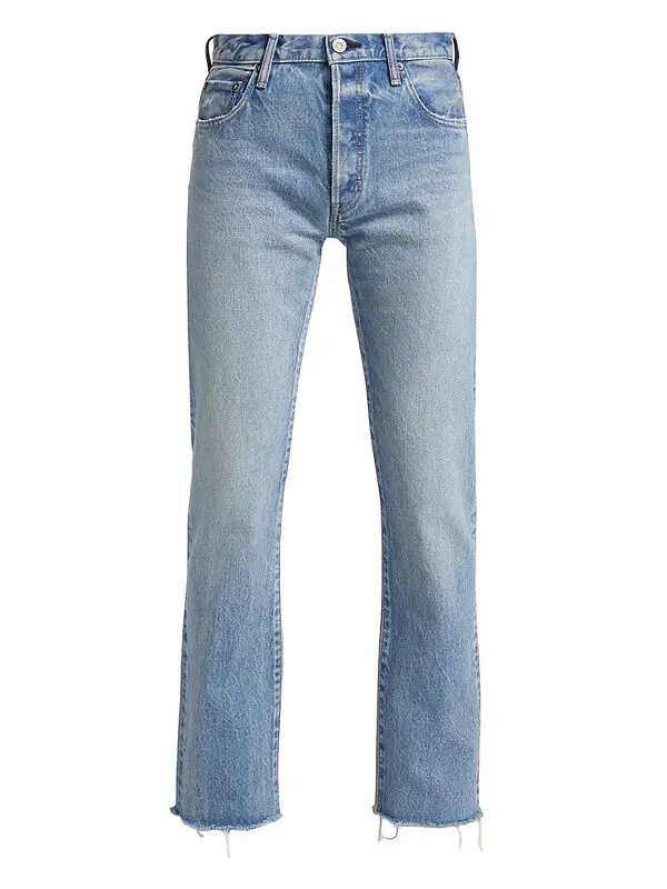 Moussy Vintage Siena Mid-rise Seamed Straight-leg Jeans