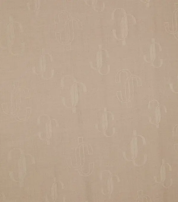JIMMY CHOO Emani Silk-wool Logo Scarf - Pink