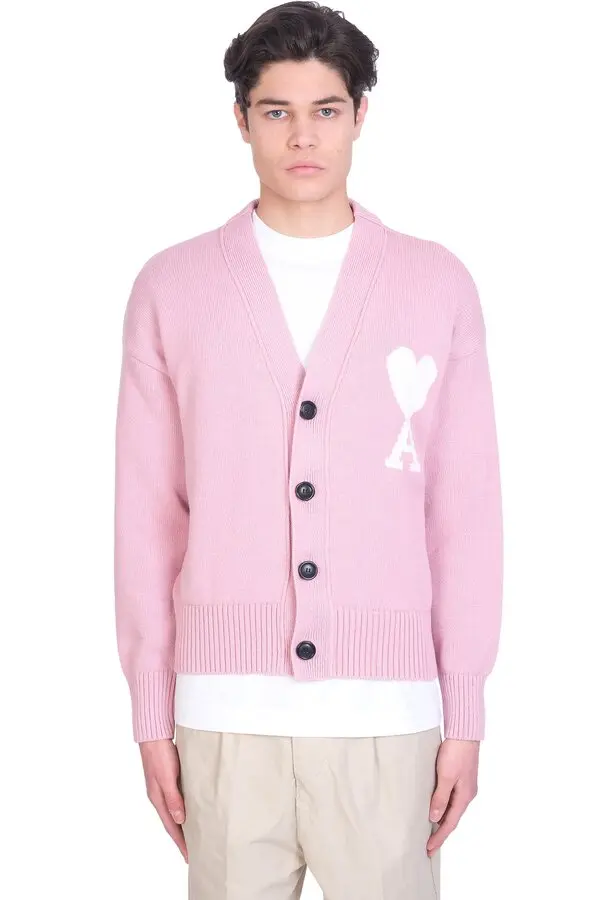 AMI Paris Cardigan In Cotton