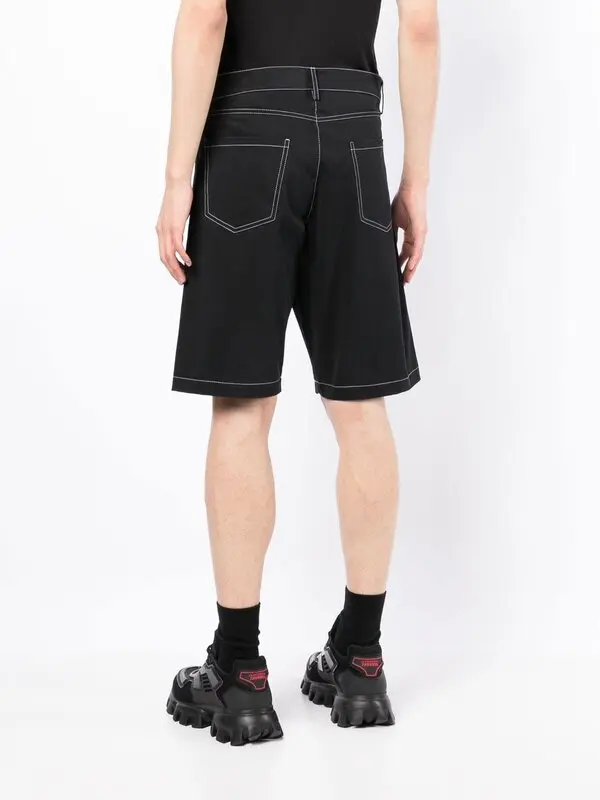 MISBHV Contrast-stitched Straight-leg Shorts