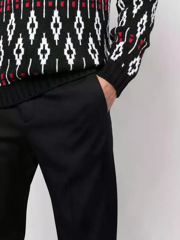 Valentino Garavani Tailored Pressed-crease Trousers - Black