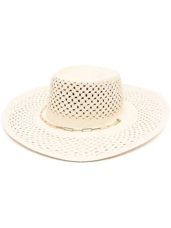VAN PALMA Perforated Sun Hat - Neutrals
