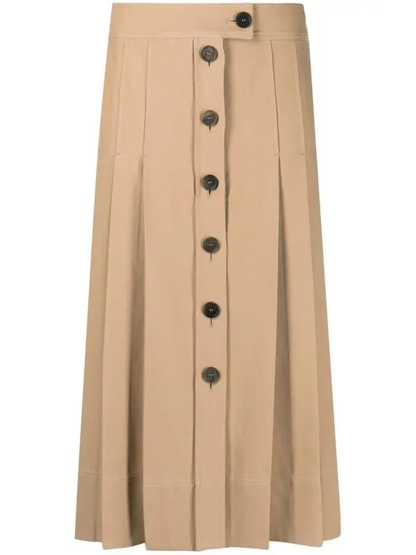 FERRAGAMO Buttoned-up Pleated Skirt