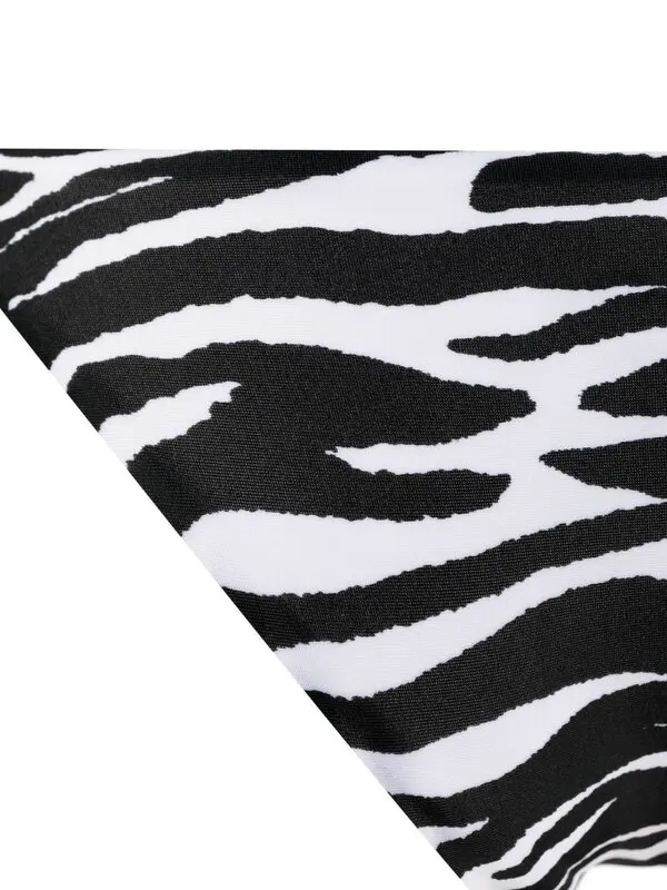 Attico Zebra-print Asymmetric Bikini