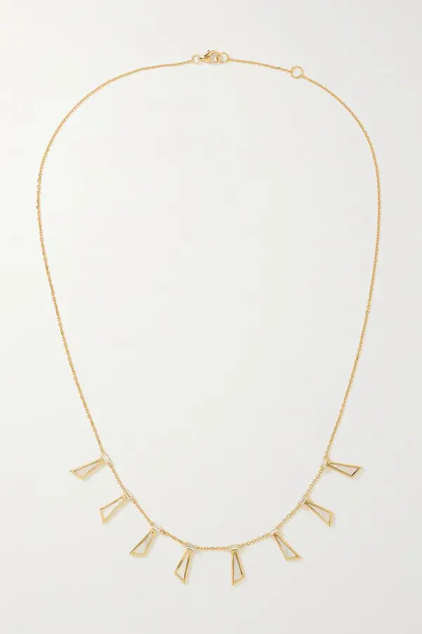 L’ATELIER NAWBAR The Dance 18-karat Mother-of-pearl And Diamond Choker