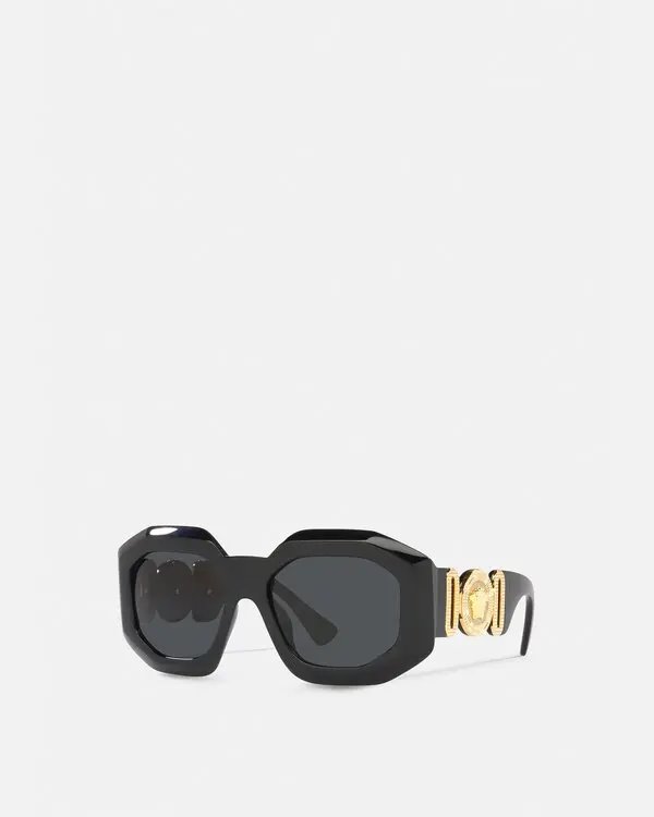 Versace Maxi Medusa Biggie Squared Sunglasses - Black
