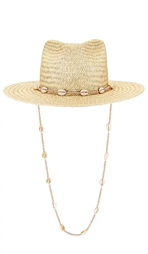 Lack Of Color Seashells Fedora Hat - Natural | Editorialist display picture 3
