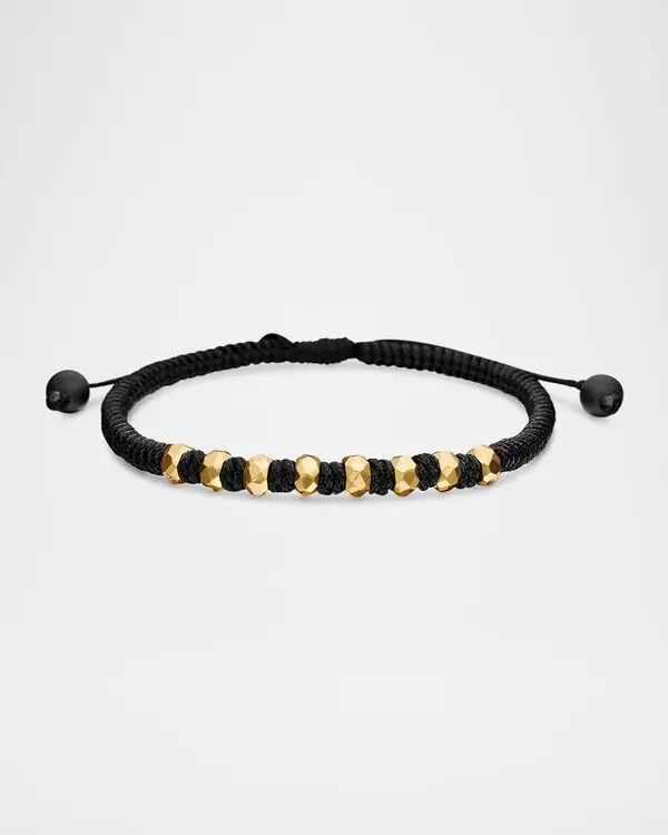 David Yurman Fortune Woven Bracelet With 18k Gold - Black