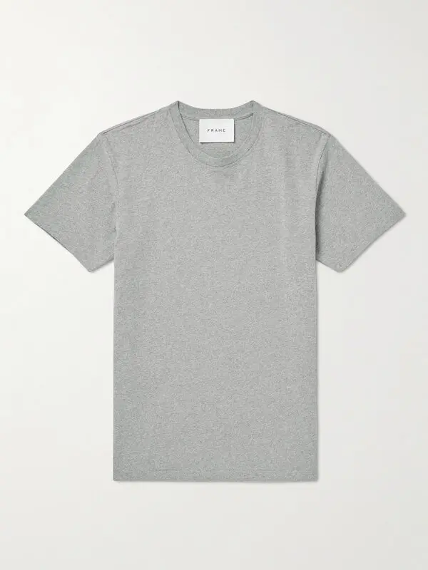 FRAME Cotton-jersey T-shirt - Gray
