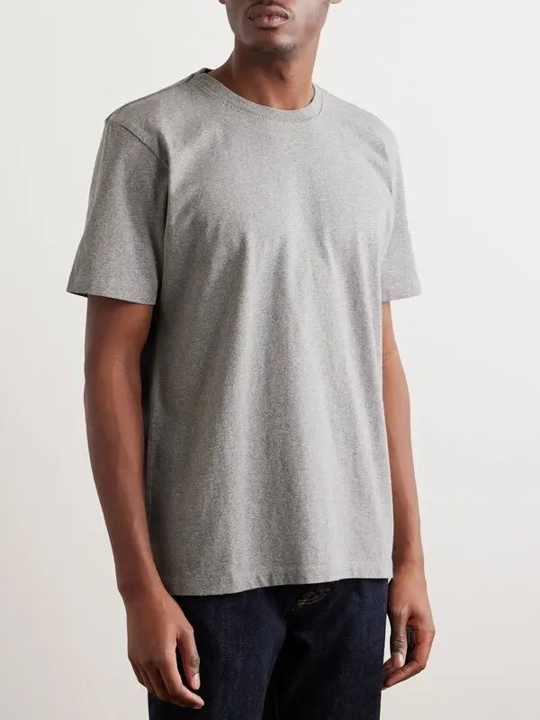 FRAME Cotton-jersey T-shirt - Gray