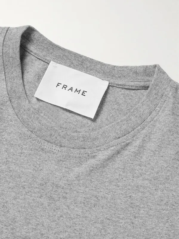 FRAME Cotton-jersey T-shirt - Gray