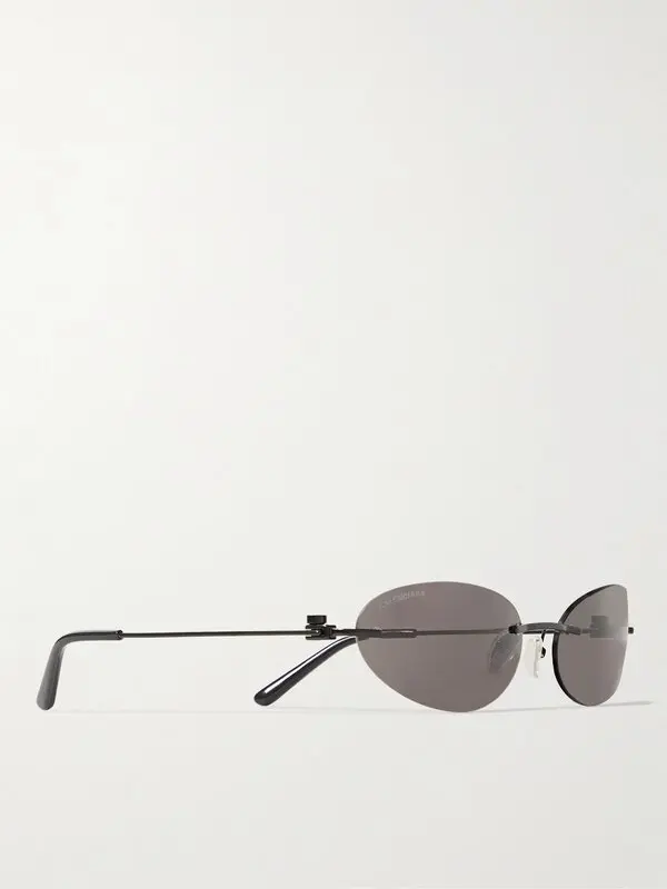 Balenciaga Oval-frame Metal Sunglasses