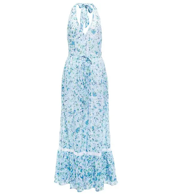 Poupette St Barth Carine Floral Cotton Maxi Dress - Multicoloured