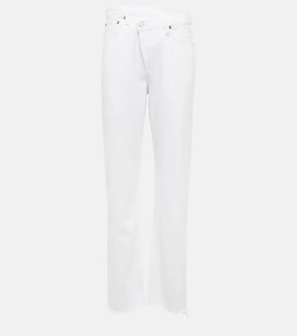 AGOLDE Criss Cross High-rise Straight Jeans - White