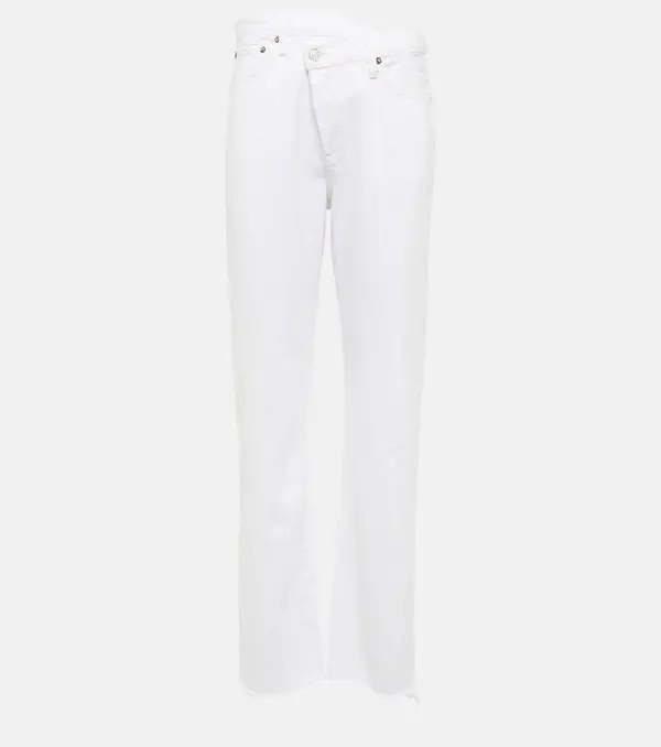 AGOLDE Criss Cross High-rise Straight Jeans - White