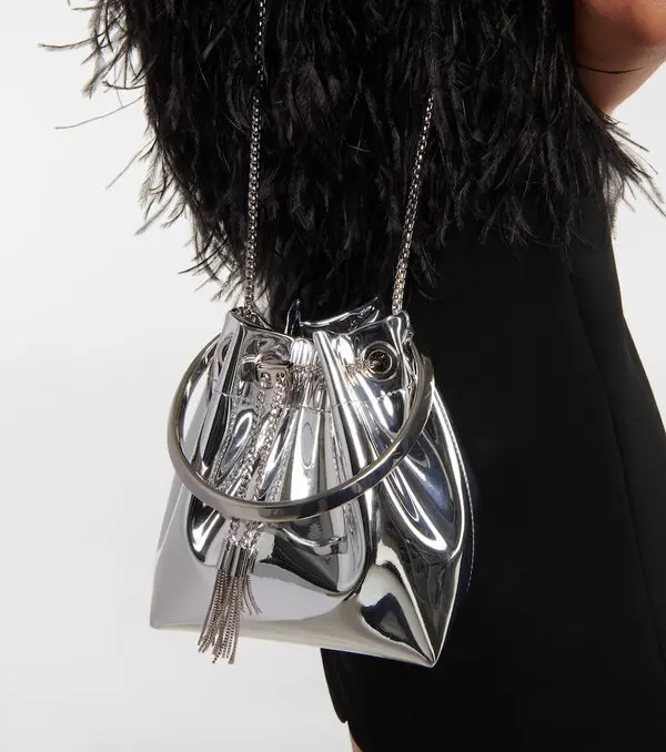 JIMMY CHOO Bon Bon Bucket Bag - Silver