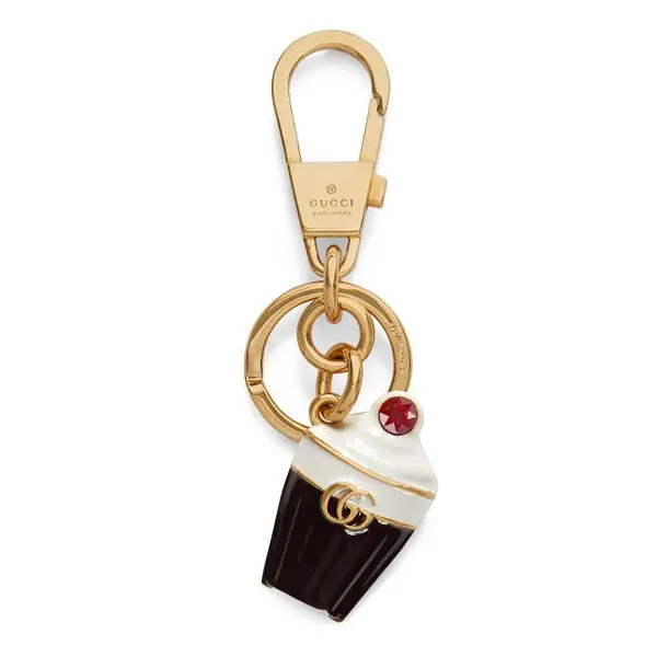 Gucci Double G Enamel Ice Cream Keychain