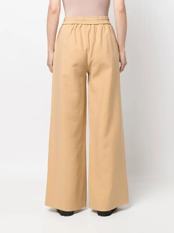 Rodebjer Wide-leg Jogger Trousers In Sand Beige
