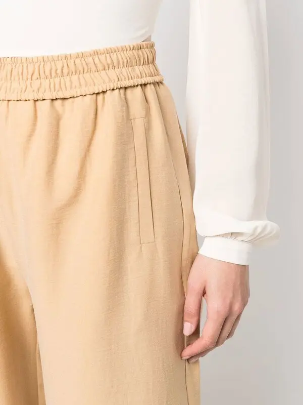 Rodebjer Wide-leg Jogger Trousers In Sand Beige
