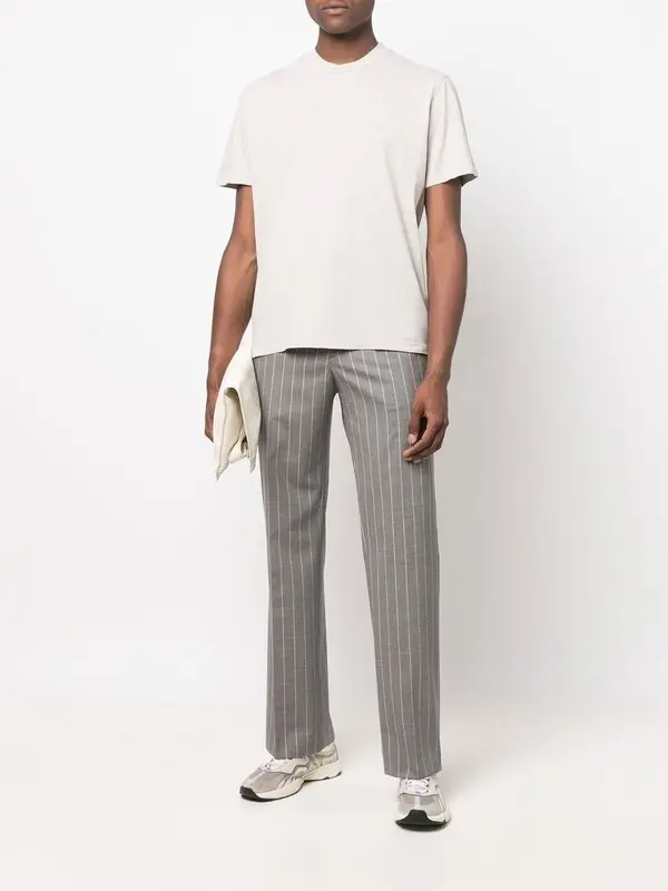 SUNFLOWER Pinstripe Detail Straight Leg Trousers