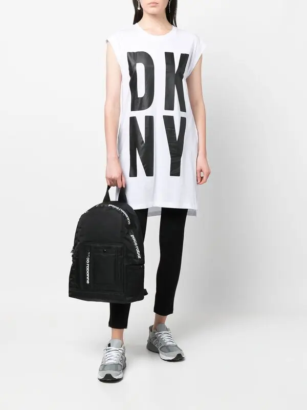 Dkny Logo-print Tunic Top - White