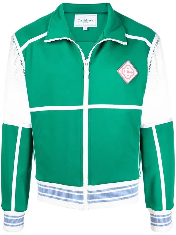 Casablanca Panelled Bomber Jacket - Green