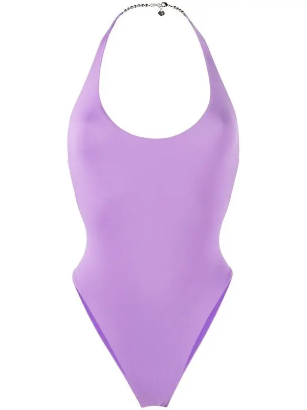 Attico Halterneck Swimsuit - Purple