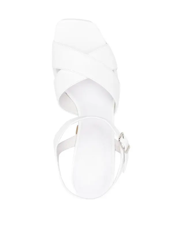 SERGIO ROSSI Platform Sculpted-heel Sandals - White