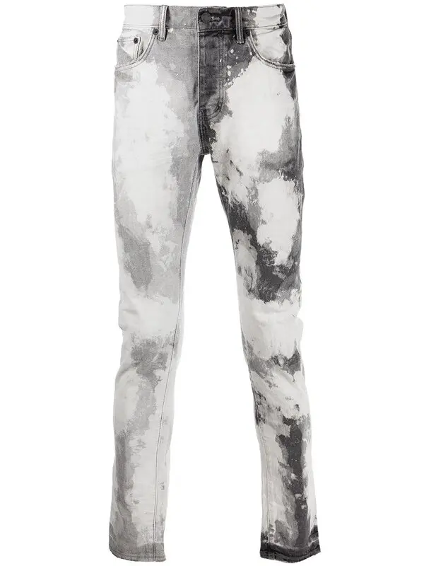 PURPLE BRAND Bleached Slim-cut Jeans