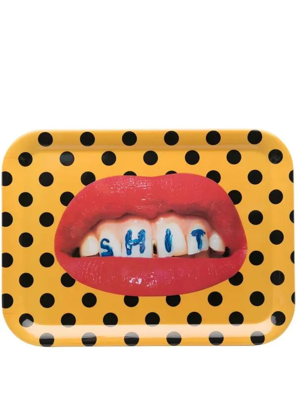 SELETTI Photograph-print Toilet Paper Tray - Yellow