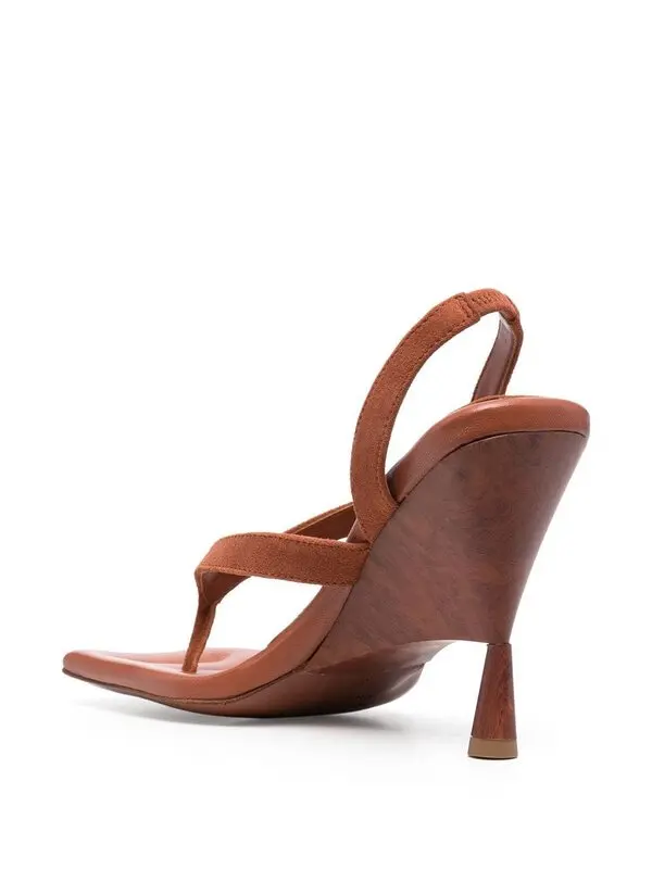 GIABORGHINI Rose Sculpted High Heel Slingback Sandals - Brown