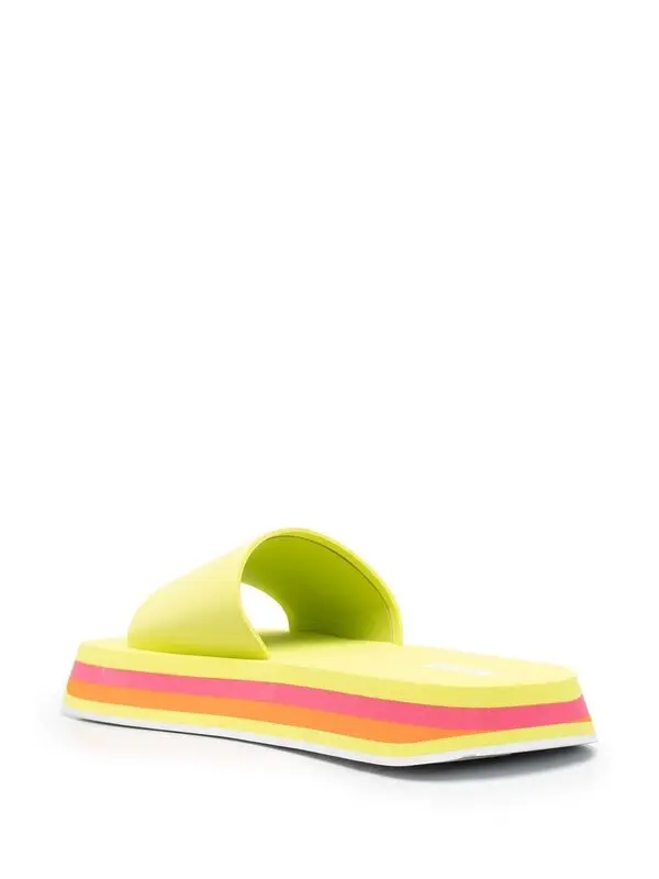 MSGM Chunky Flat Slides - Green