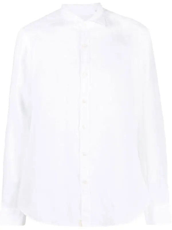 TINTORIA MATTEI 954 Cutaway Collar Linen Shirt