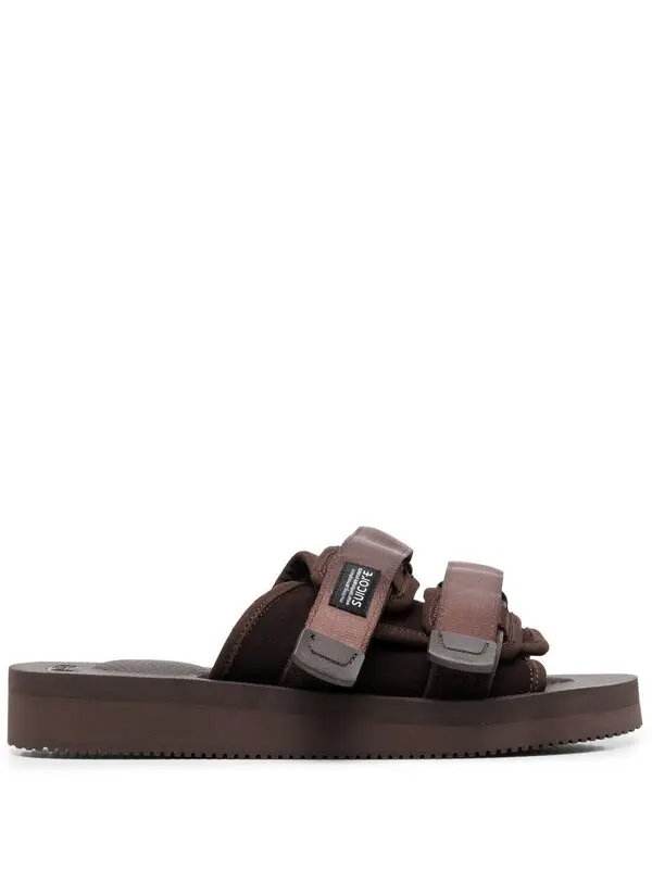 Suicoke Open-toe Touch-strap Sandals - Brown