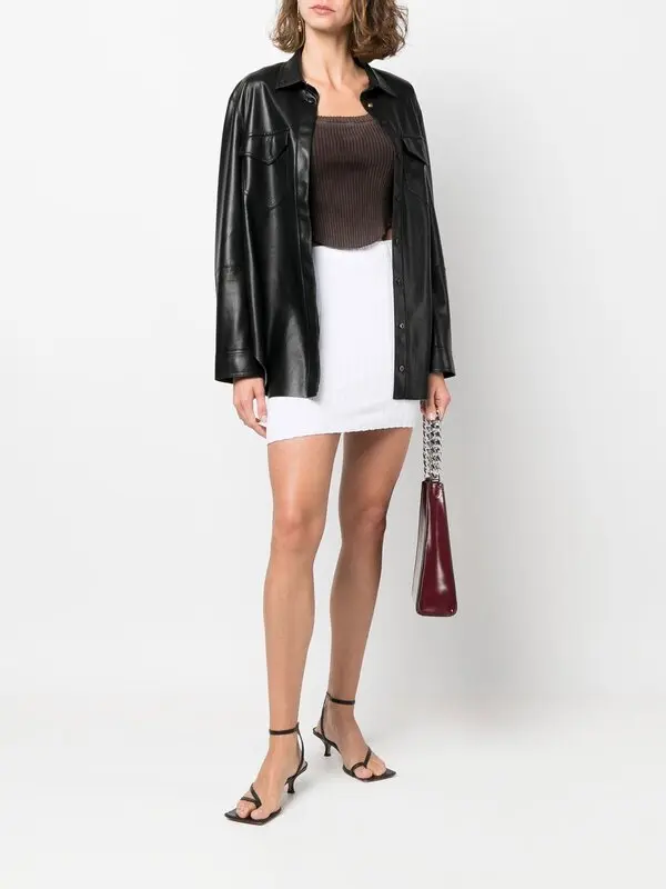 Cotton Citizen Ribbed-knit Mini Skirt