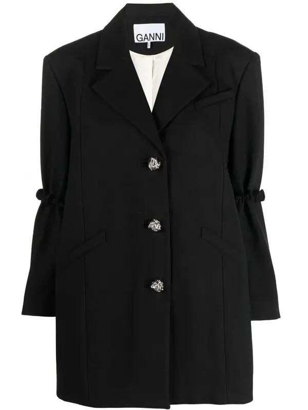 GANNI Oversized Single-breasted Blazer