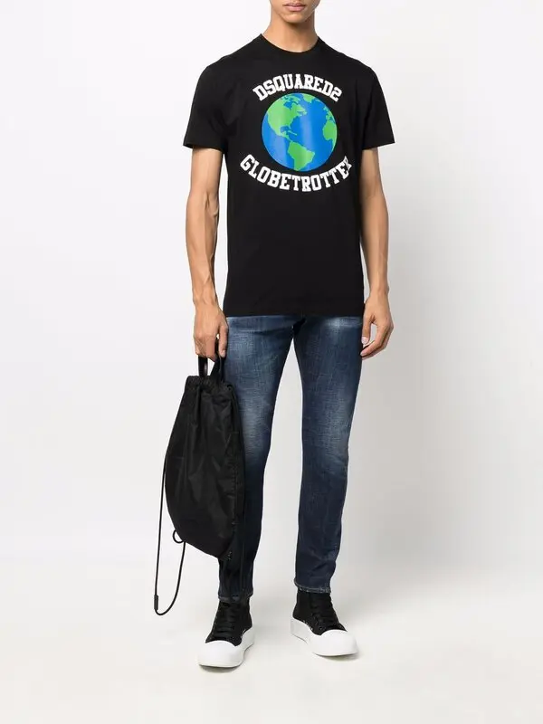 Dsquared2 Globetrotter Logo-print T-shirt