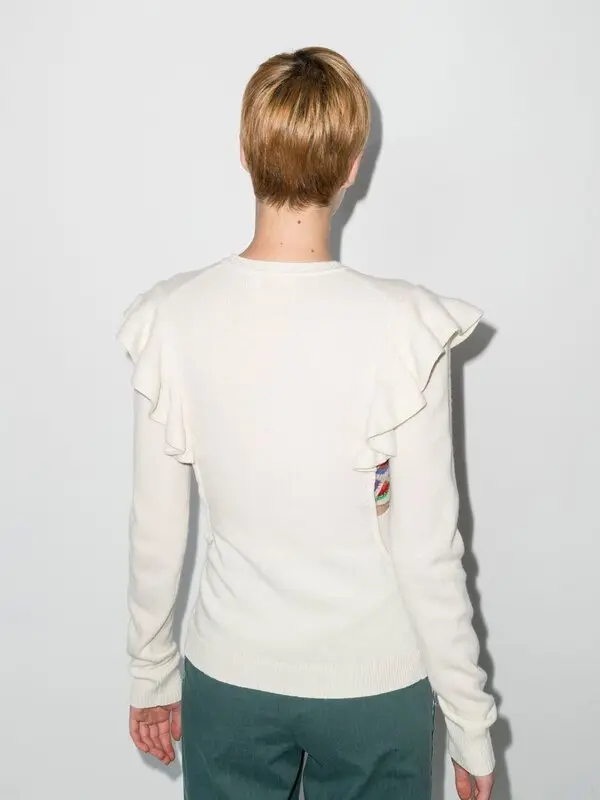 Chloé Ruffled Cut-out Jumper