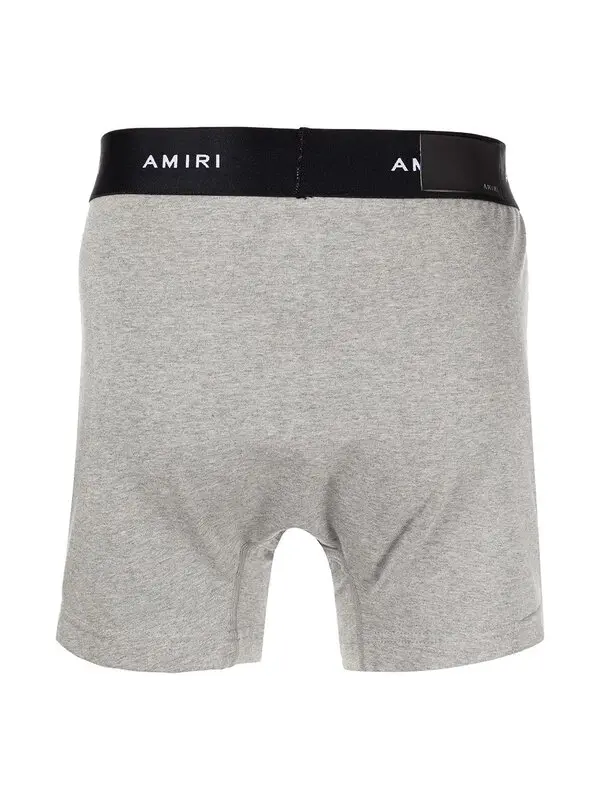 Amiri Logo-waist Cotton Boxer Shorts