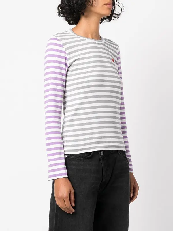Play Comme Des Garcon Heart Patch T-shirt - Grey