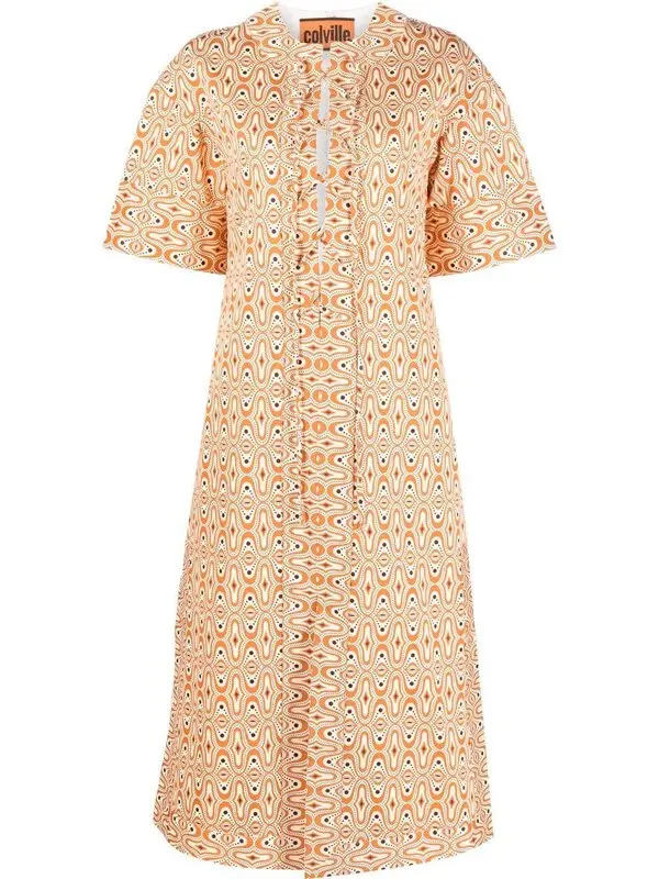 Colville Patterned Midi Dress