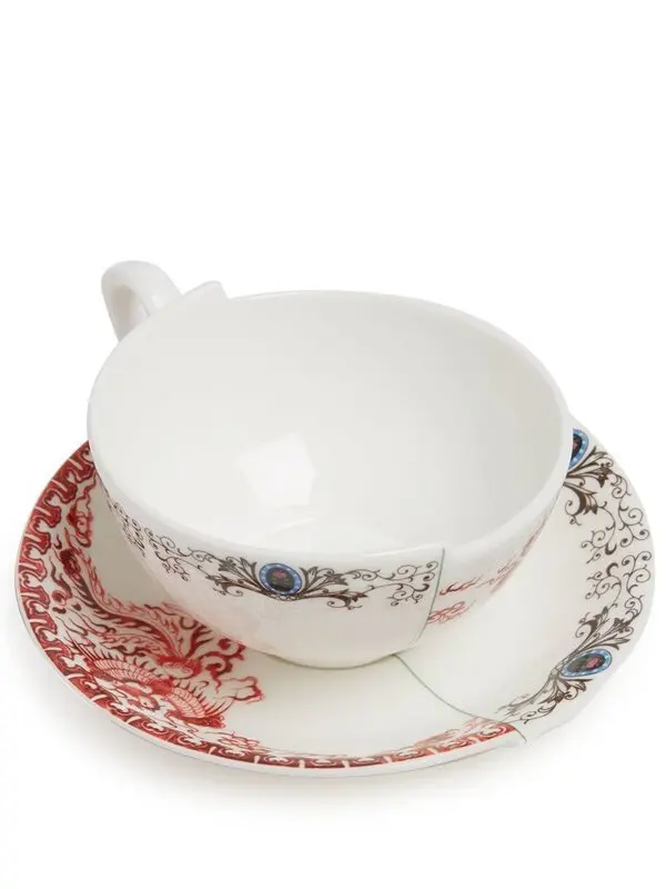 SELETTI Hybrid Zora Teacup With Saucer - White