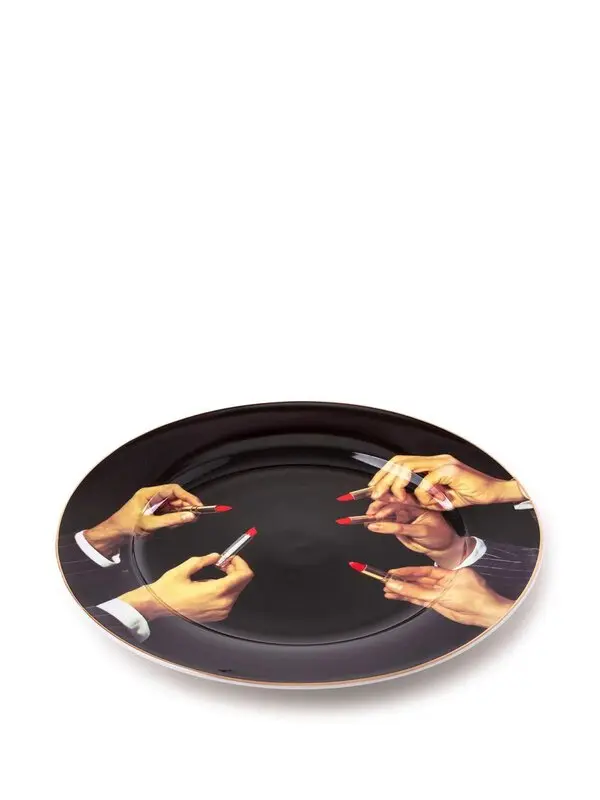 SELETTI Lipsticks Porcelain Dinner Plate