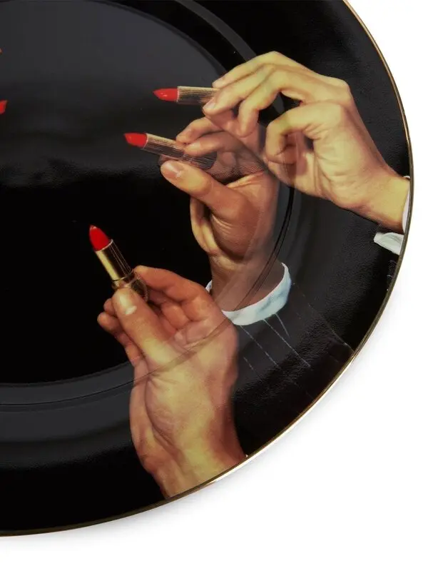SELETTI Lipsticks Porcelain Dinner Plate