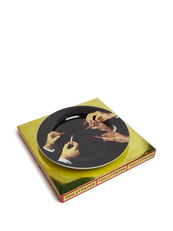 SELETTI Lipsticks Porcelain Dinner Plate