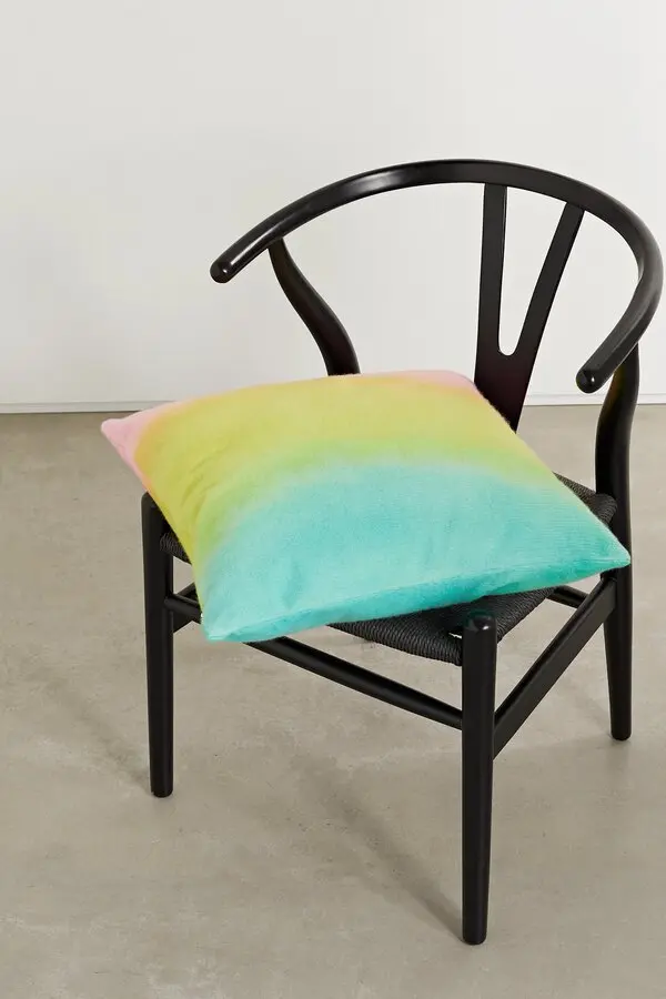 THE ELDER STATESMAN Rainbow Spray Tie-dyed Cashmere Cushion
