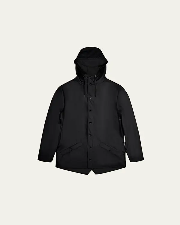 Rains Snap-front Hooded Rain Jacket