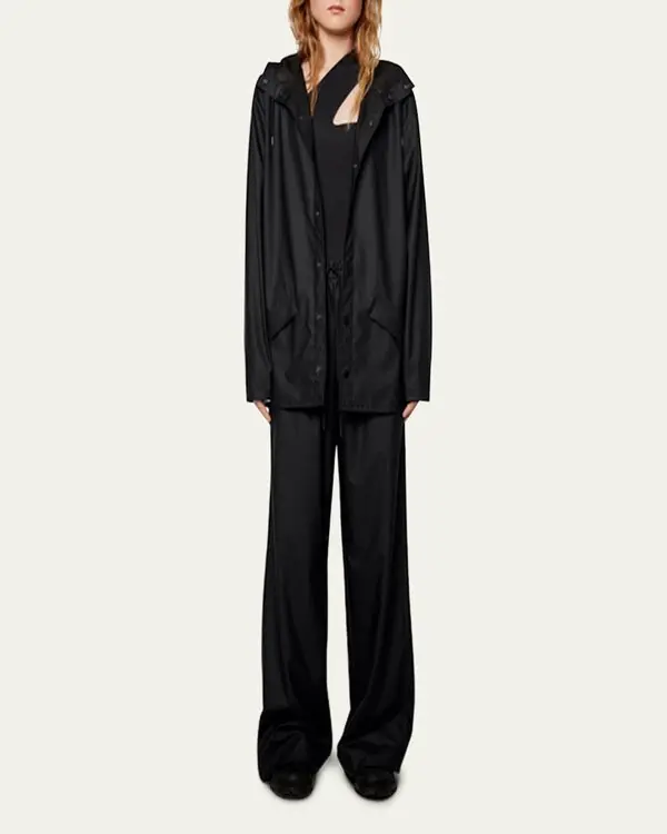 Rains Snap-front Hooded Rain Jacket